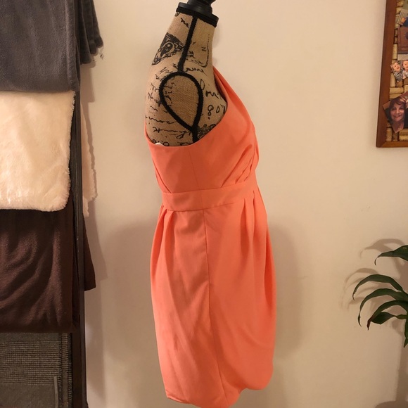 Shoshanna | Dresses | Shoshanna Melanee One Shoulder Dress In Melon ...